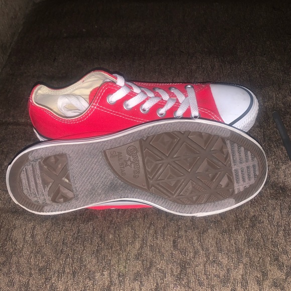 Converse | Shoes | Red Converse Low Top Sneaks | Poshmark